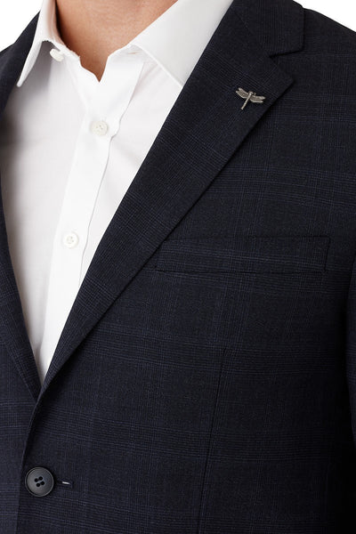 GIB Suit Dark Navy Check - Mandatory NZ