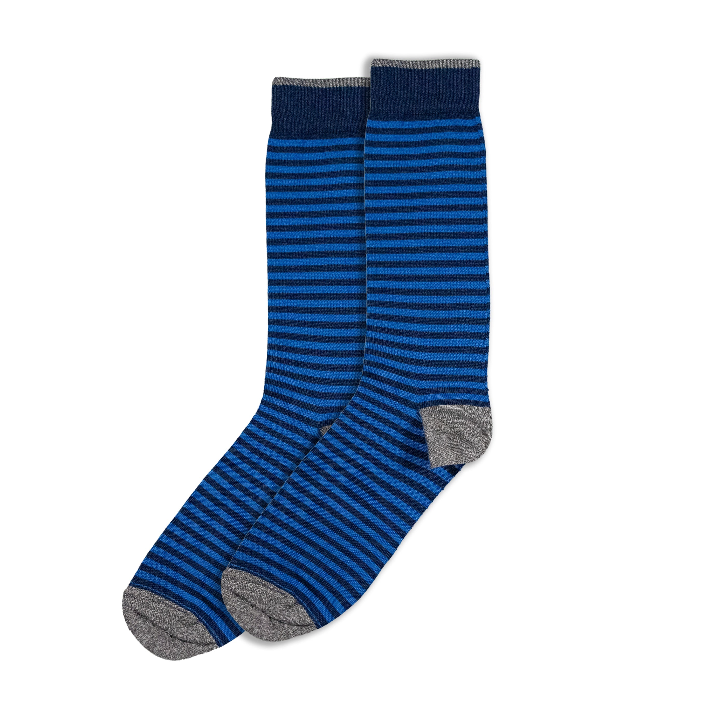 This Stripe Bright Blue Cotton Socks - Mandatory NZ